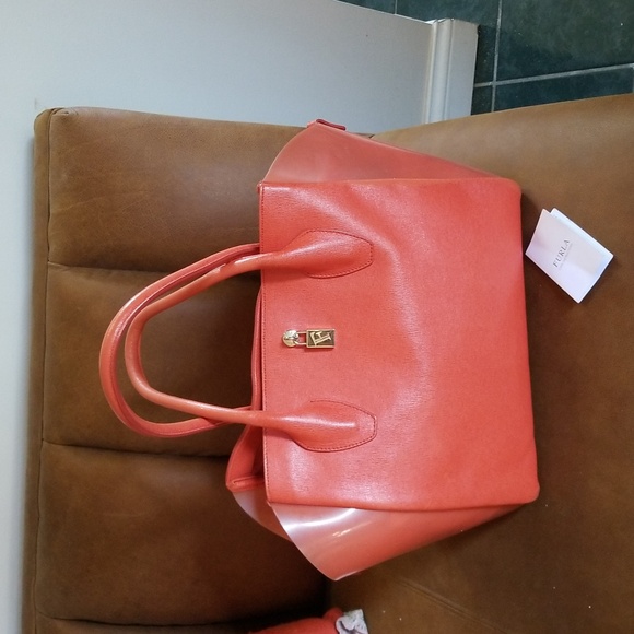 Furla | Bags | Furla Bag Orange Jelly And Leather | Poshmark